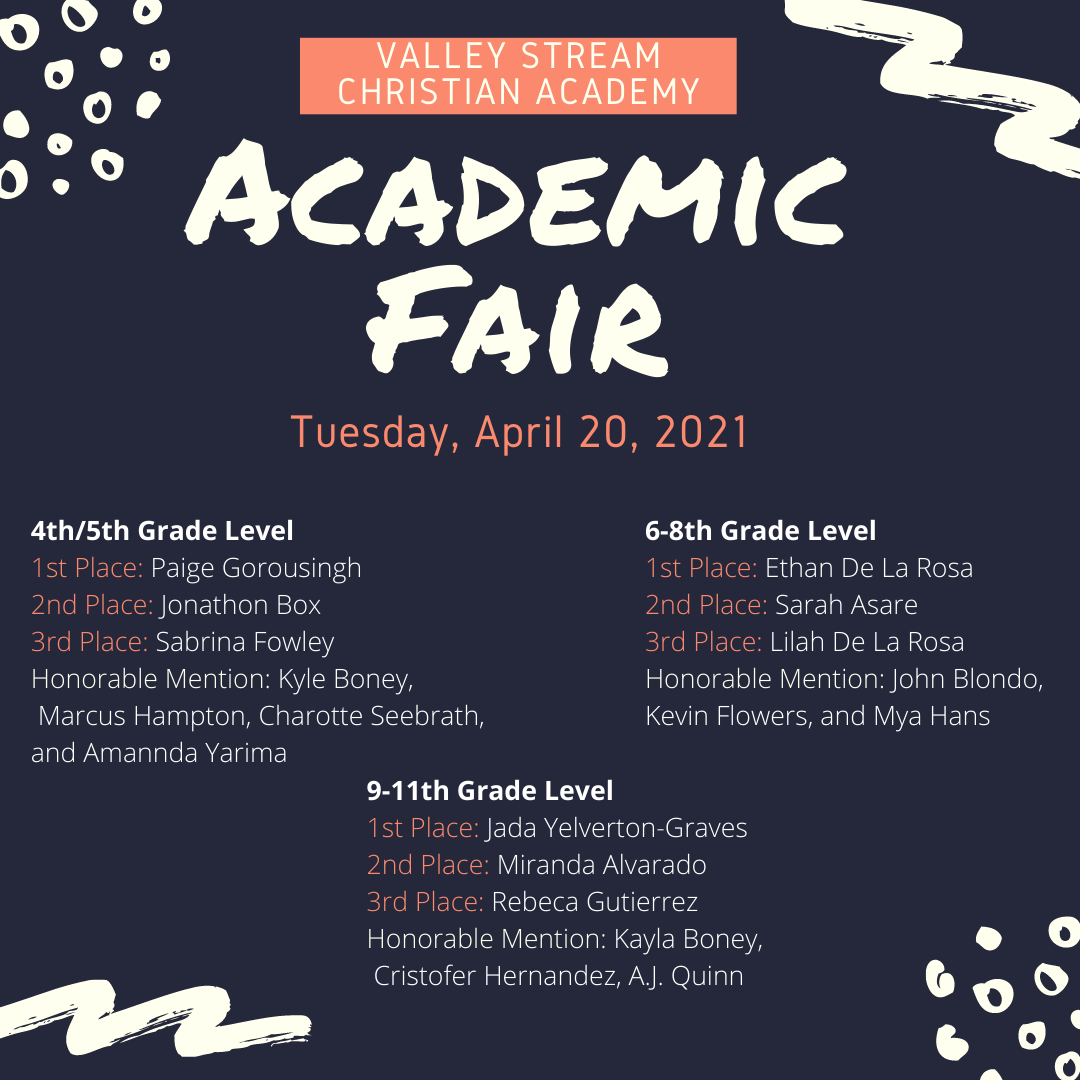 Academic Fair - Valley Stream Christian Academy