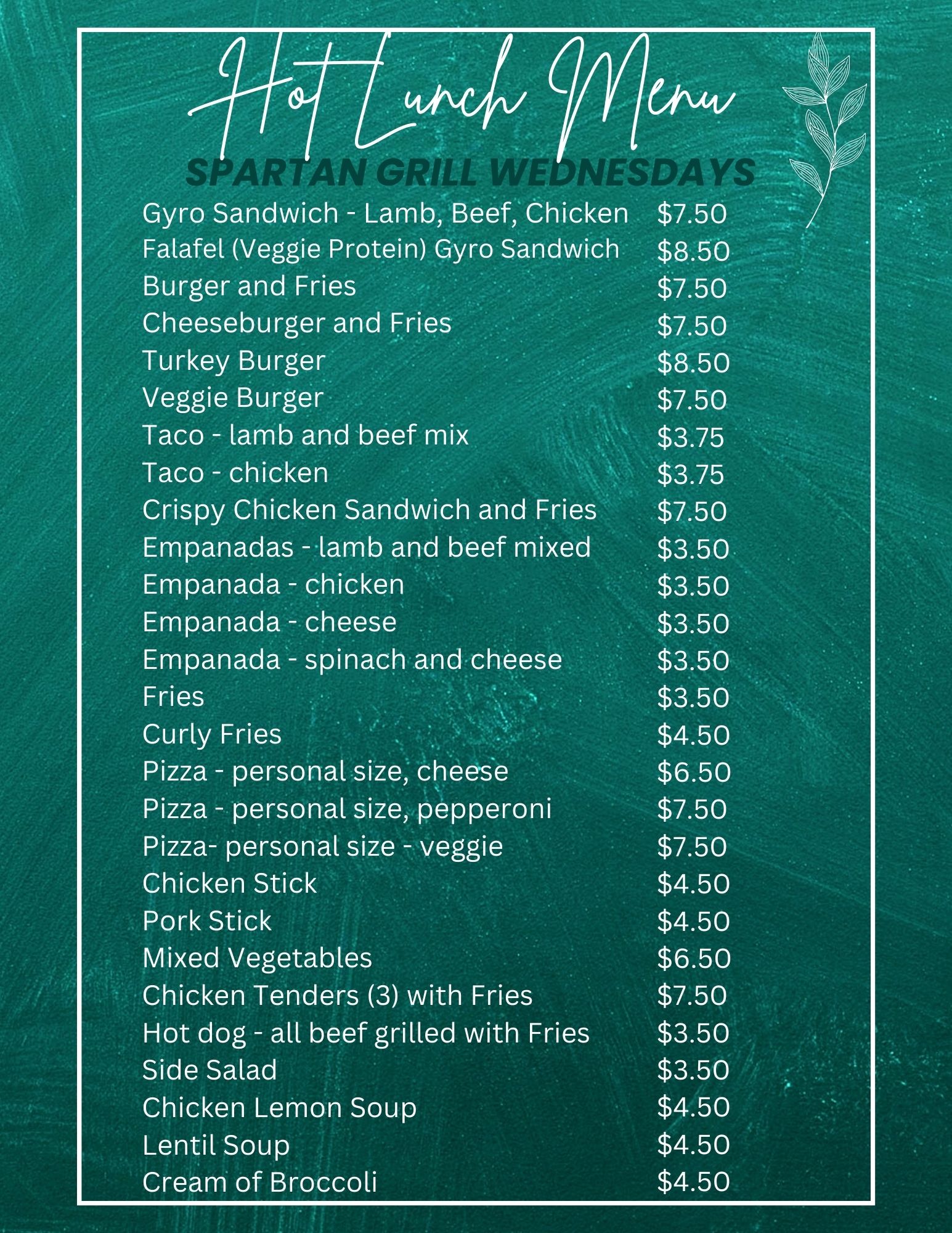 Hot Lunch Program - Valley Stream Christian Academy